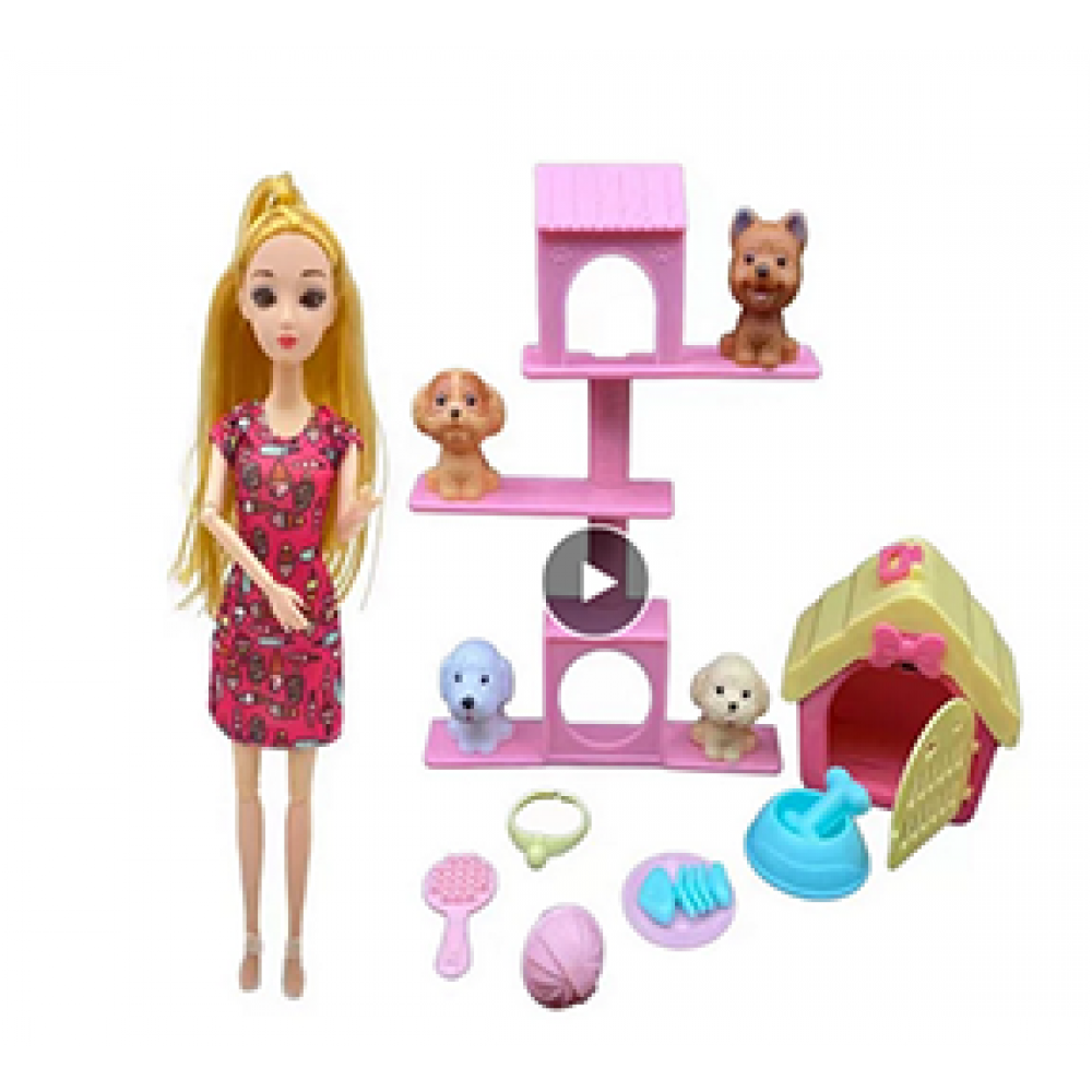 AL Original Barbie Doll Set Dog Barbie Children Toys